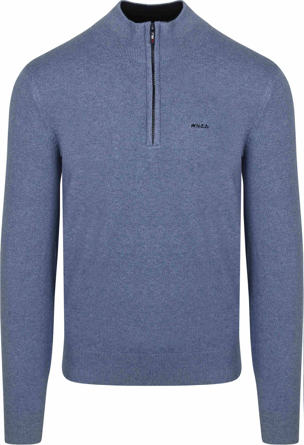 NZA Half Zip Trui Christopher Melange Soft Blue 25HN414-2619 kopen ...
