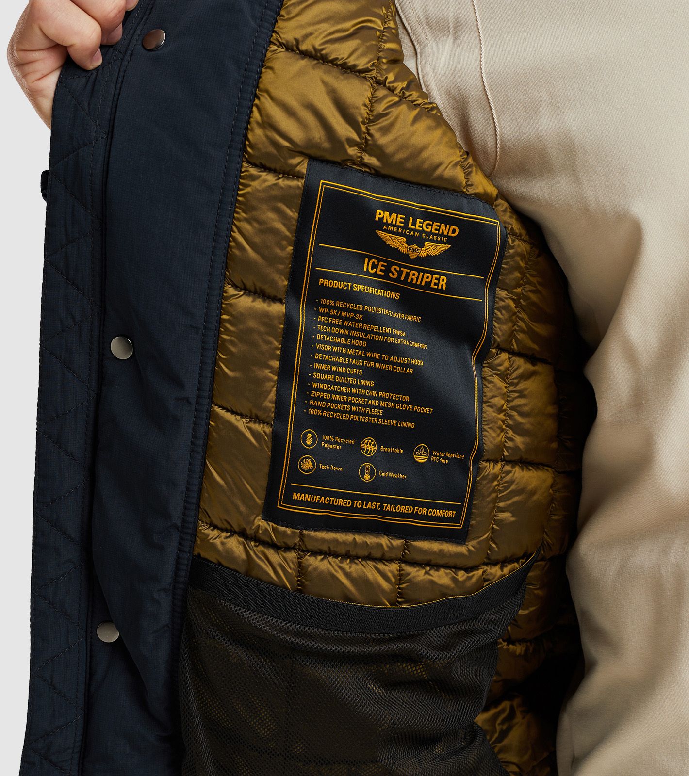 PME Legend Jas Ice Striper Navy PJA2409142-5281 kopen | Suitable