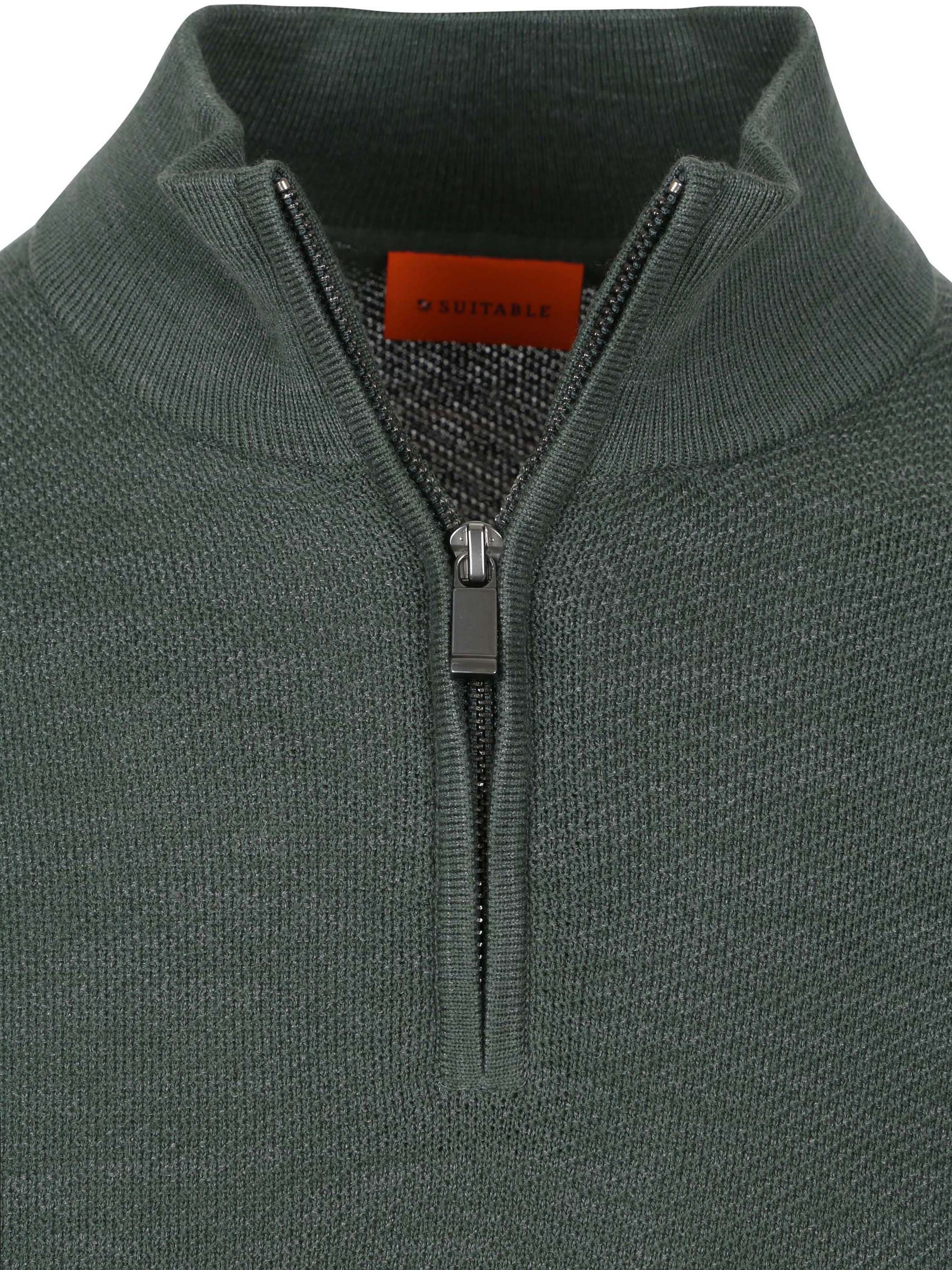 Suitable Pine Knit Half Zip Trui Groen PU-PI-HZ-BL-GREEN kopen | Suitable