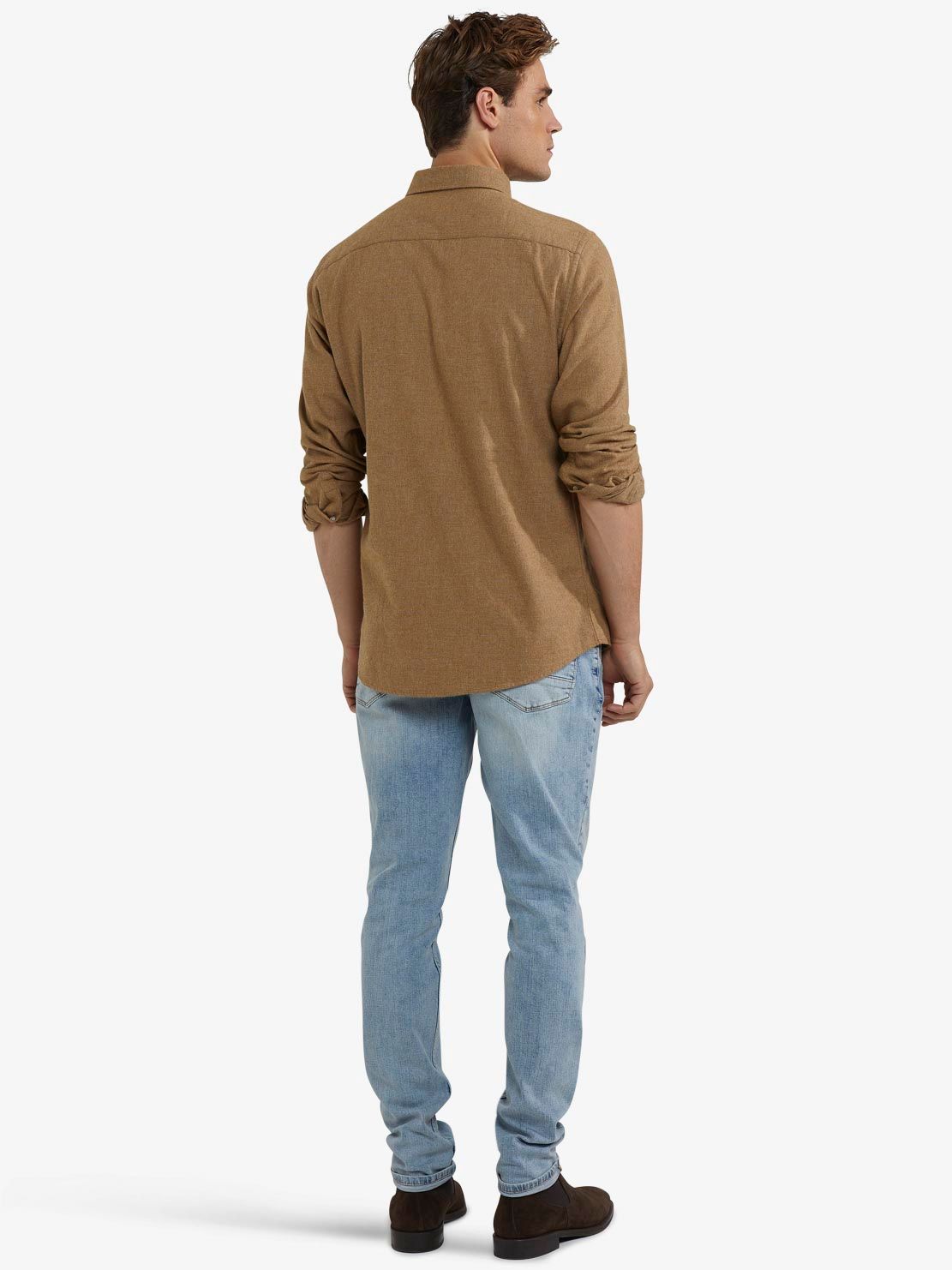 McGregor Overhemd Flanel Melange Camel MM252.6001.09-3201 kopen | Suitable
