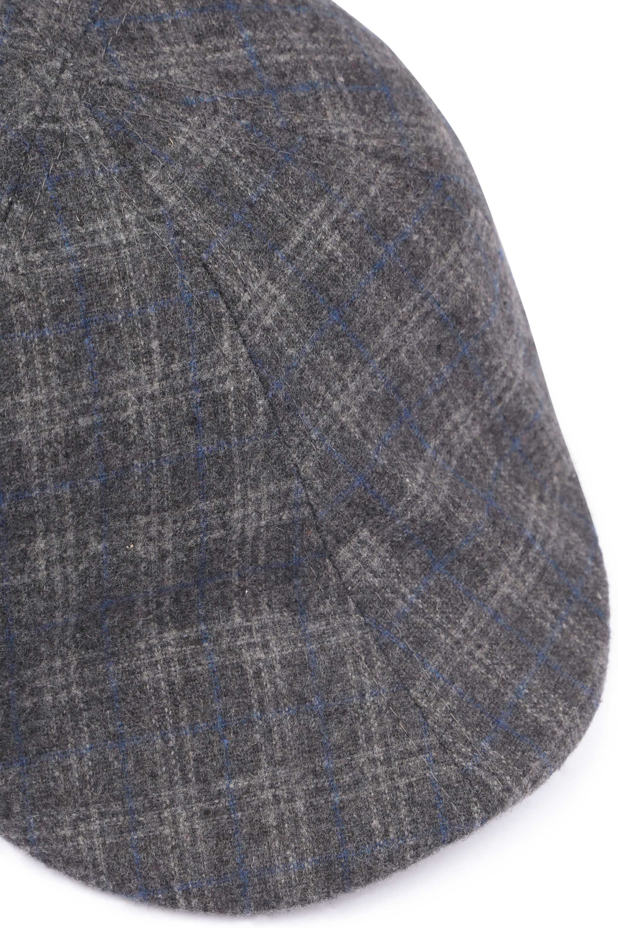 Suitable Peaky Cap Geweven Ruit Grijs 000436-50002 Grey kopen | Suitable